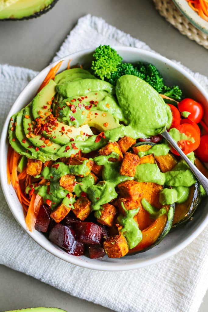 Herby Avocado Cream Nourish Bowl - The Avo Tree