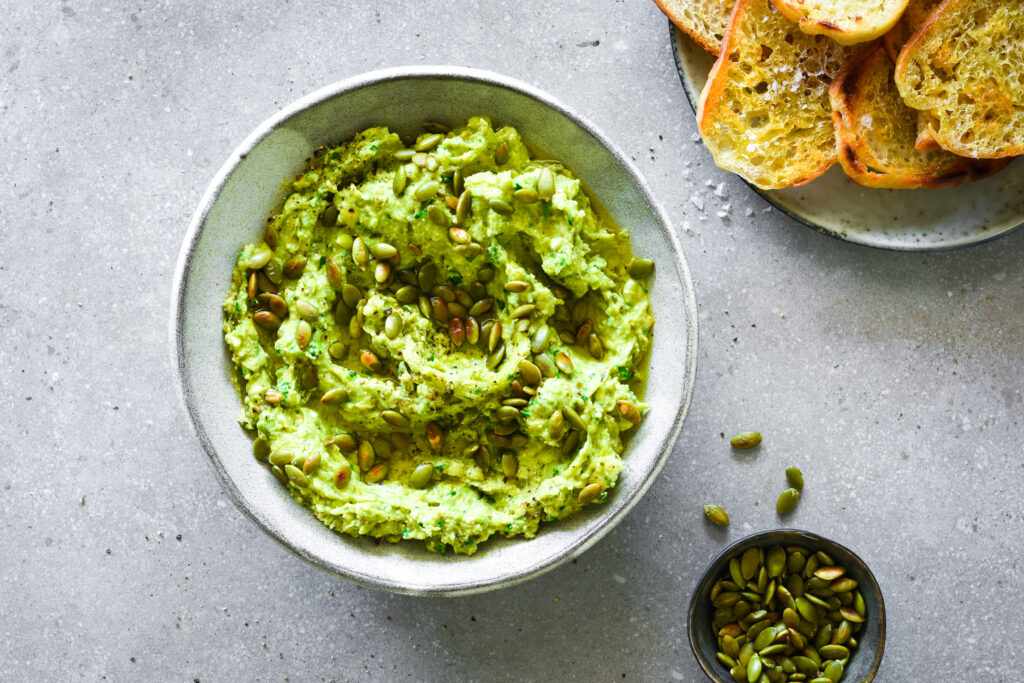 Smashed Avo w Pickled Jalapeños, Feta & Pumpkin Seeds - The Avo Tree