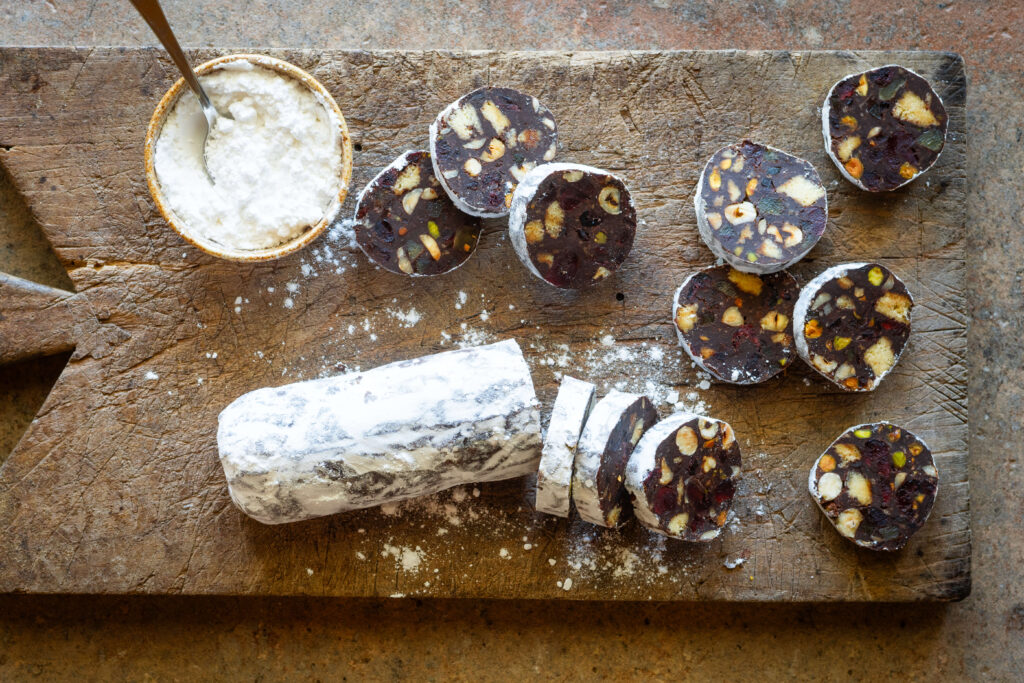 Festive Chocolate Salami - The Avo Tree